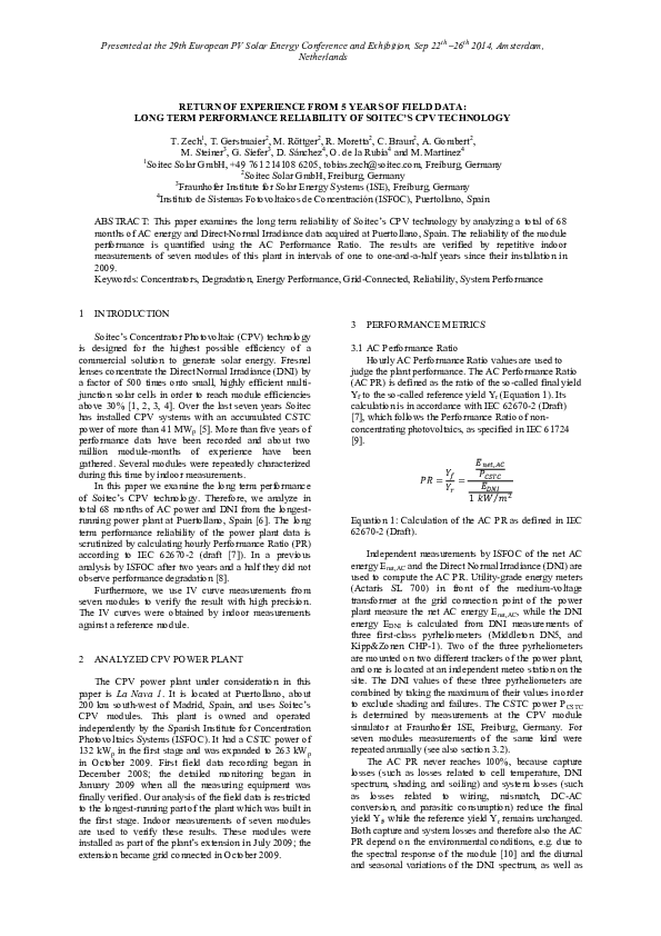 (PDF) RETURN OF EXPERIENCE FROM 5 YEARS OF FIELD DATA: LONG TERM ...