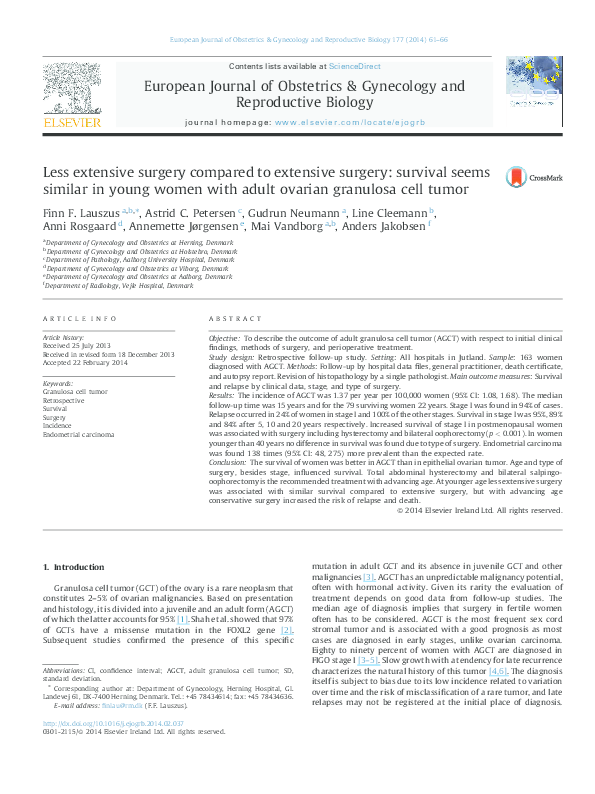 (PDF) Less extensive surgery compared to extensive surgery: survival ...