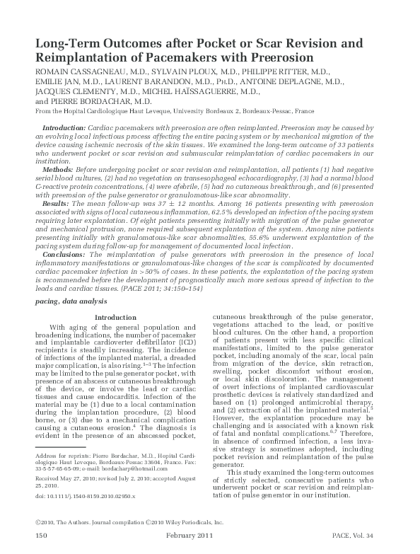 (PDF) Long-Term Outcomes after Pocket or Scar Revision and ...
