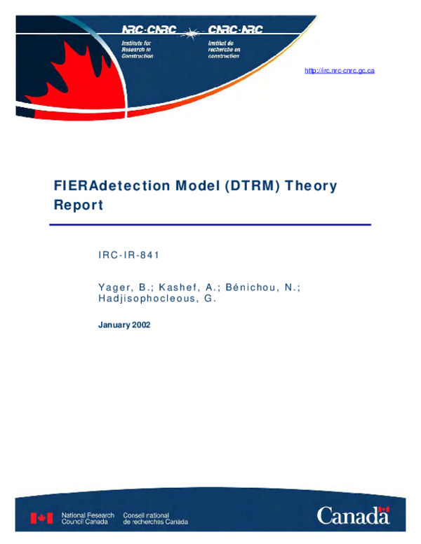 (PDF) FIERAdetection Model (DTRM) Theory Report