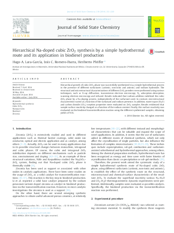 (PDF) Hierarchical Na-doped cubic ZrO2 synthesis by a simple ...