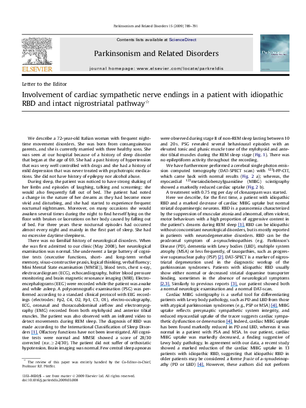 (PDF) Involvement of cardiac sympathetic nerve endings in a patient ...