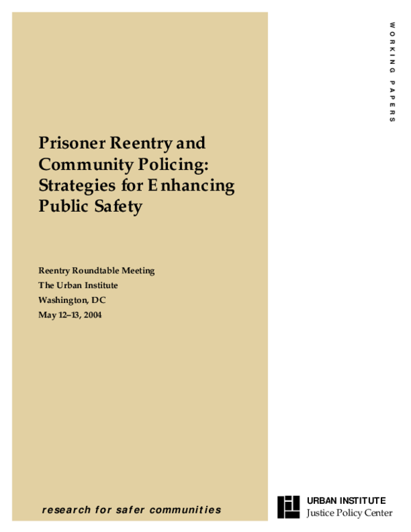 (PDF) The Roles of the Police in the Offender Reentry Process