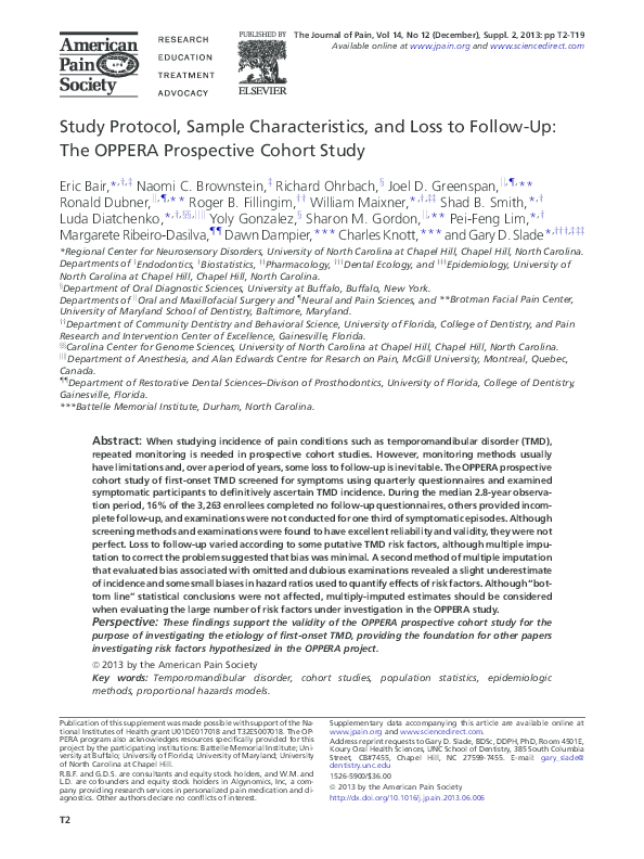 (PDF) Study Protocol, Sample Characteristics, and Loss to Follow-Up ...