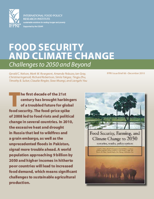 (PDF) Food Security and Climate Change: Challenges to 2050 and Beyond