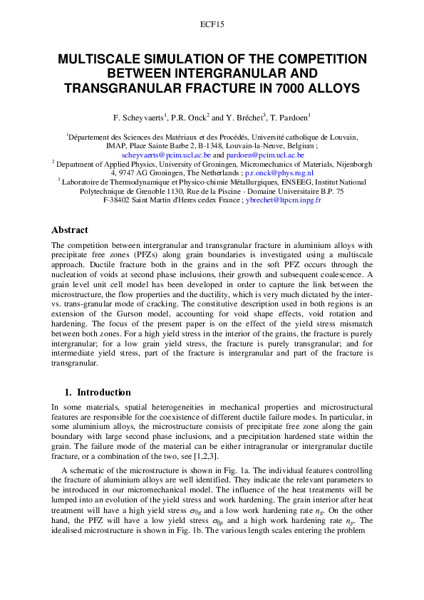 (PDF) MULTISCALE SIMULATION OF THE COMPETITION BETWEEN TRANSGRANULAR AND INTERGRANULAR DUCTILE ...