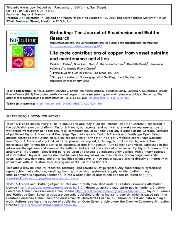 (PDF) Life cycle contributions of copper from vessel painting and ...