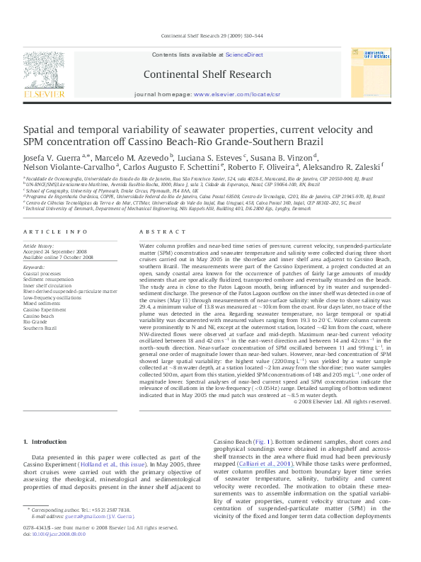 (PDF) Spatial and temporal variability of seawater properties, current velocity and SPM ...