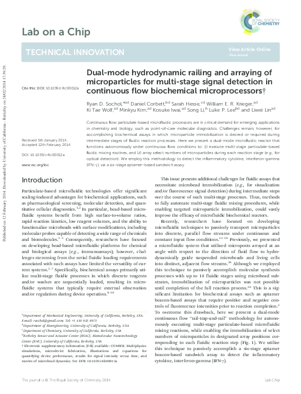 (PDF) Dual-mode hydrodynamic railing and arraying of microparticles for multi-stage signal ...