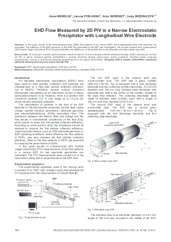 (PDF) EHD Flow Measured by 2D PIV in a Narrow Electrostatic ...