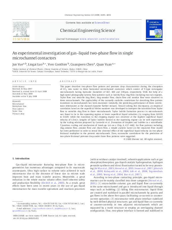 (PDF) An experimental investigation of gas–liquid two-phase flow in ...