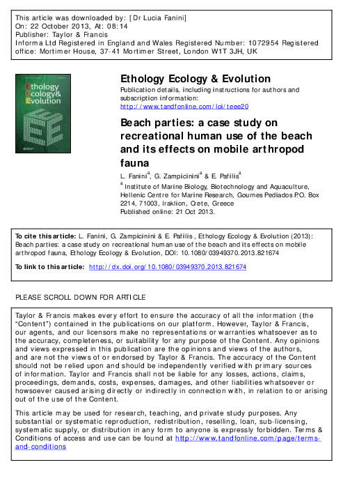 (PDF) Beach parties: a case study on recreational human use of the ...
