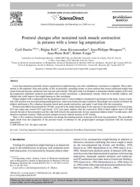 (PDF) Postural changes after sustained neck muscle contraction in ...