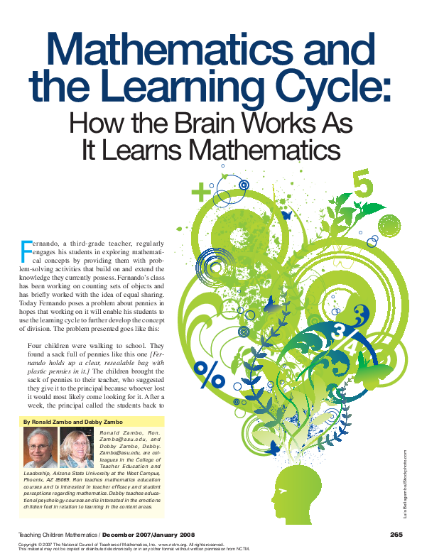 (PDF) Mathematics and the Learning Cycle: How the Brain Works As It ...