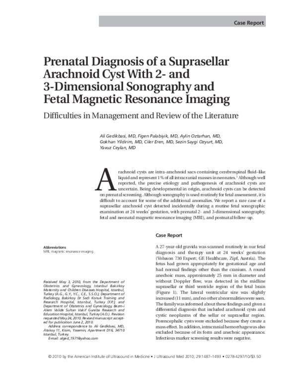 (PDF) Spontaneous shrinkage of a suprasellar arachnoid cyst diagnosed ...