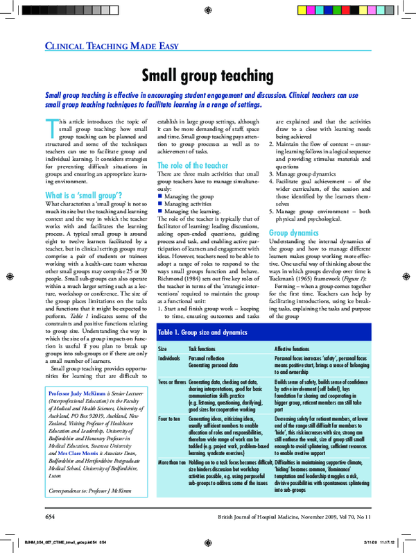 (PDF) Small group teaching