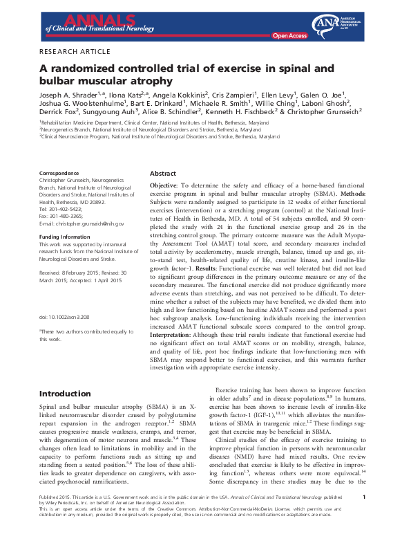 (PDF) Safety and Tolerability of Strength Training in Spinal and Bulbar ...