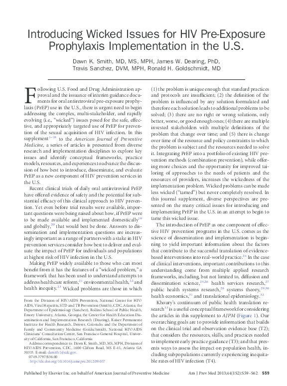Pdf Oral Pre Exposure Prophylaxis Prep For Prevention Of Hiv In