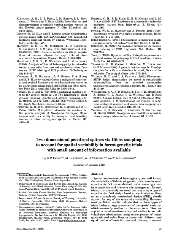 (PDF) Two-dimensional penalized splines via Gibbs sampling to account ...