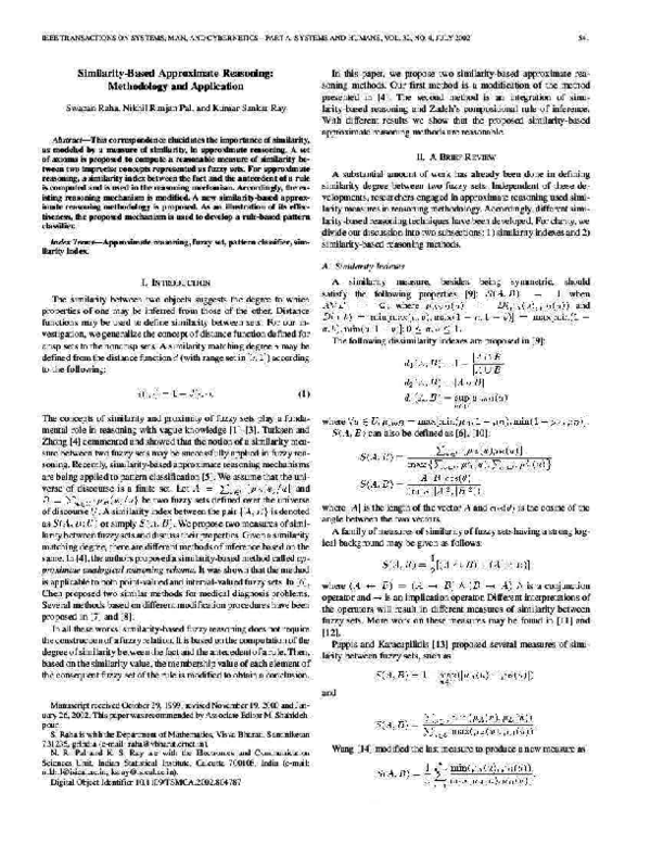 (PDF) Similarity-based approximate reasoning: methodology and application