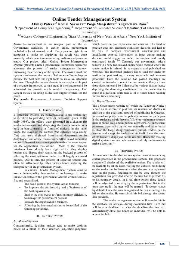 (PDF) Online tender management system