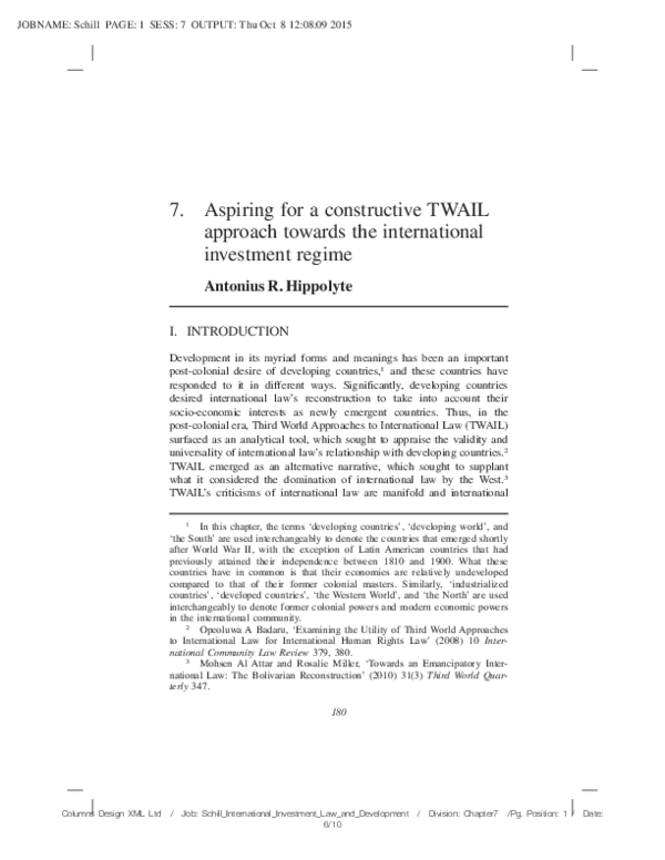 (PDF) ASPIRING FOR A CONSTRUCTIVE TWAIL APPROACH TOWARDS THE ...