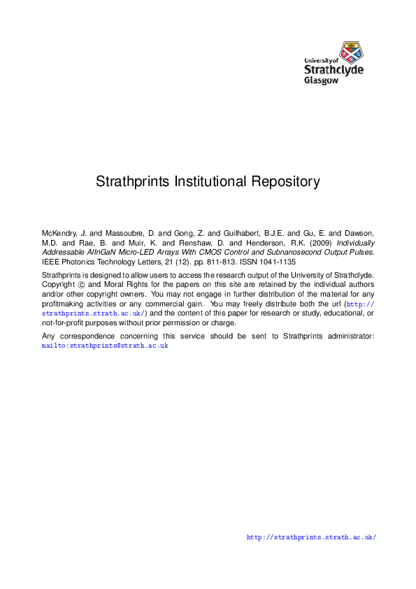 (PDF) Individually Addressable AlInGaN Micro-LED Arrays With CMOS ...