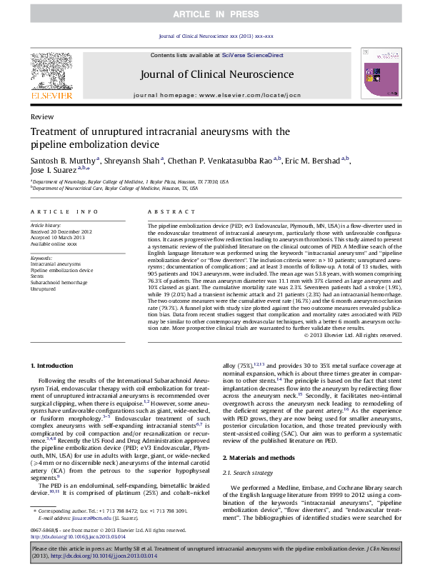 Pdf Periprocedural Outcomes And Early Safety With The Use Of The