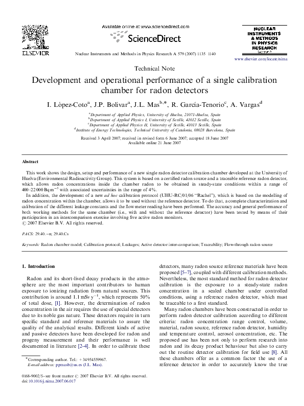 (PDF) Development and operational performance of a single calibration ...