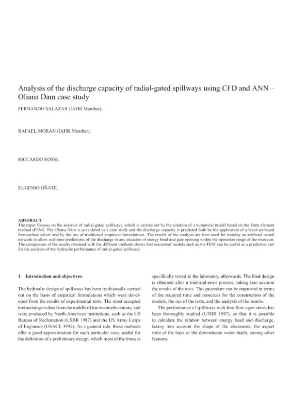 (PDF) Analysis of the discharge capacity of radial-gated spillways ...