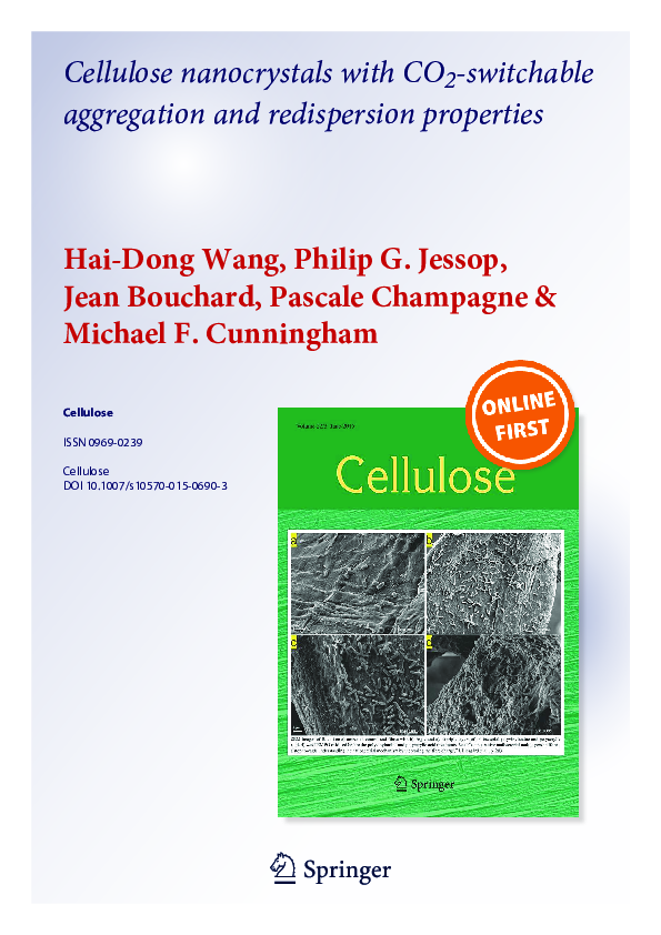 (PDF) Cellulose nanocrystals with CO2-switchable aggregation and ...