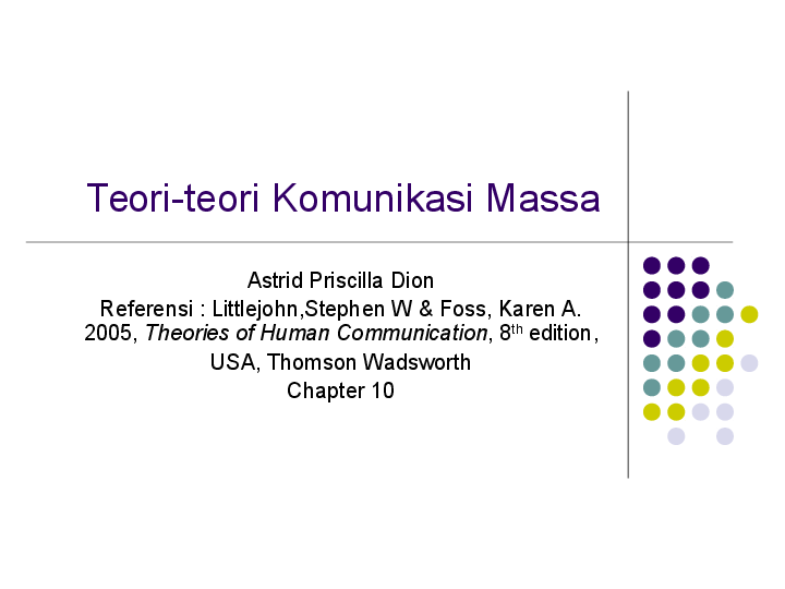(PPT) Teori Komunikasi Massa
