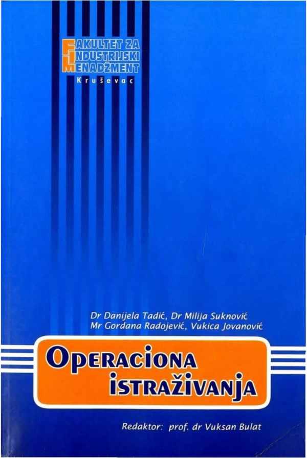 (PDF) Operaciona istrazivanja