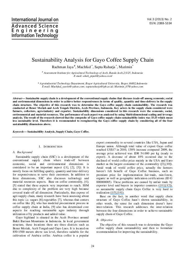 (PDF) Paper I from IJASEIT journal