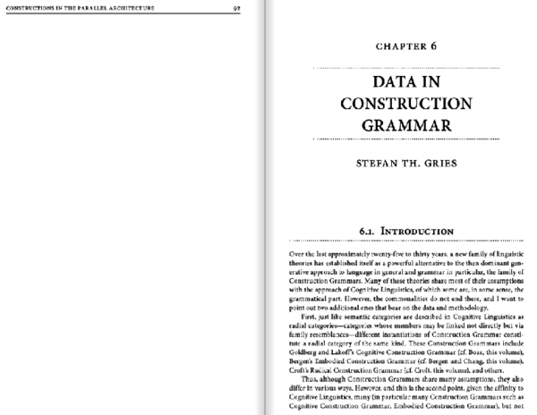 (PDF) Data in Construction Grammar