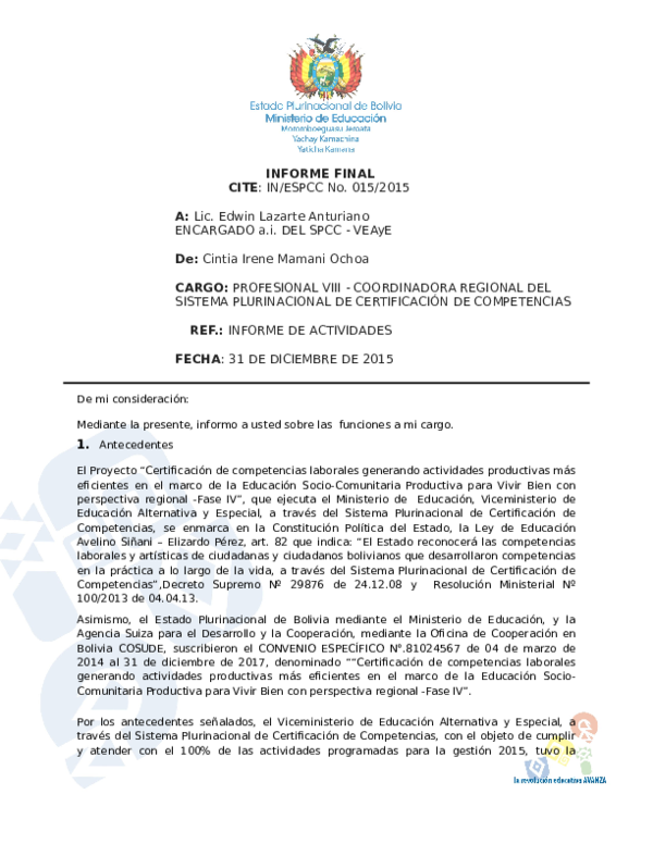 (DOC) INFORME FINAL DICIEMBRE