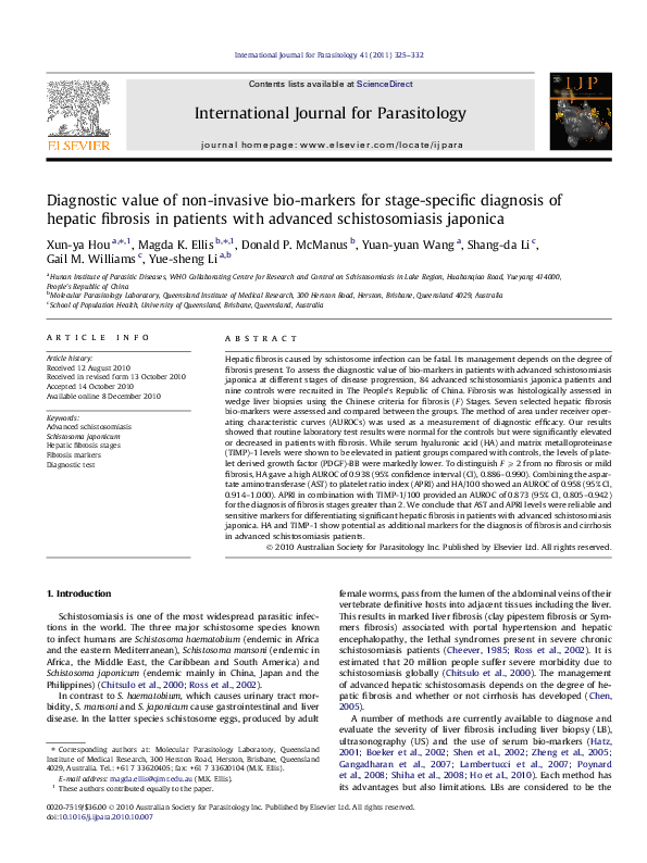 (PDF) Ultrasonography of periportal fibrosis in schistosomiasis mansoni ...