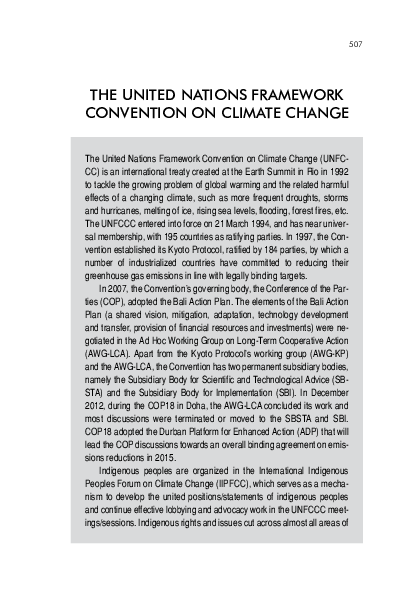 (PDF) United Nations Framework Convention on Climate change