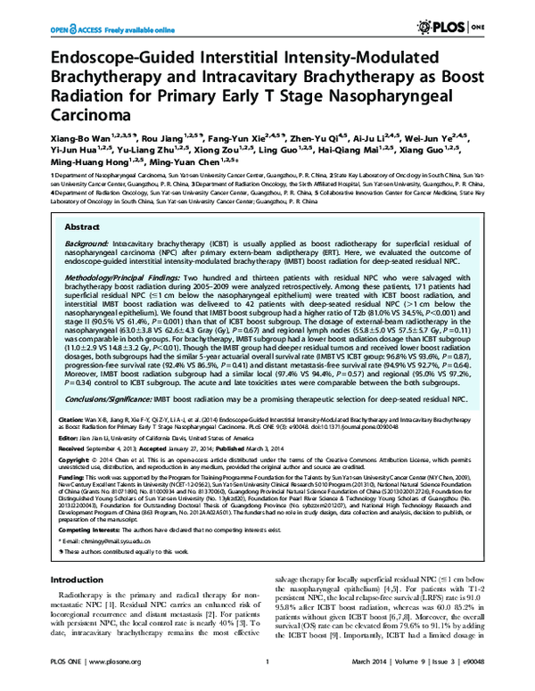 (PDF) Endoscope-Guided Interstitial Intensity-Modulated Brachytherapy ...