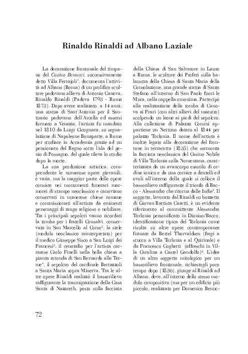 (PDF) Rinaldo Rinaldi ad Albano Laziale.
