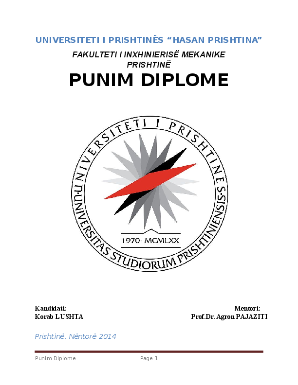 (DOC) Punim Diplome Korab Lushta