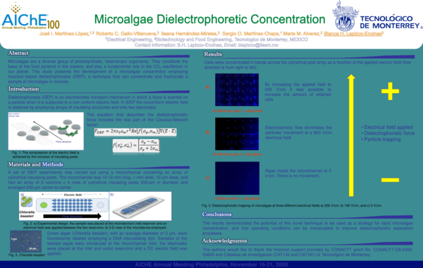 Microalgae Dielectrophoretic Concentrator