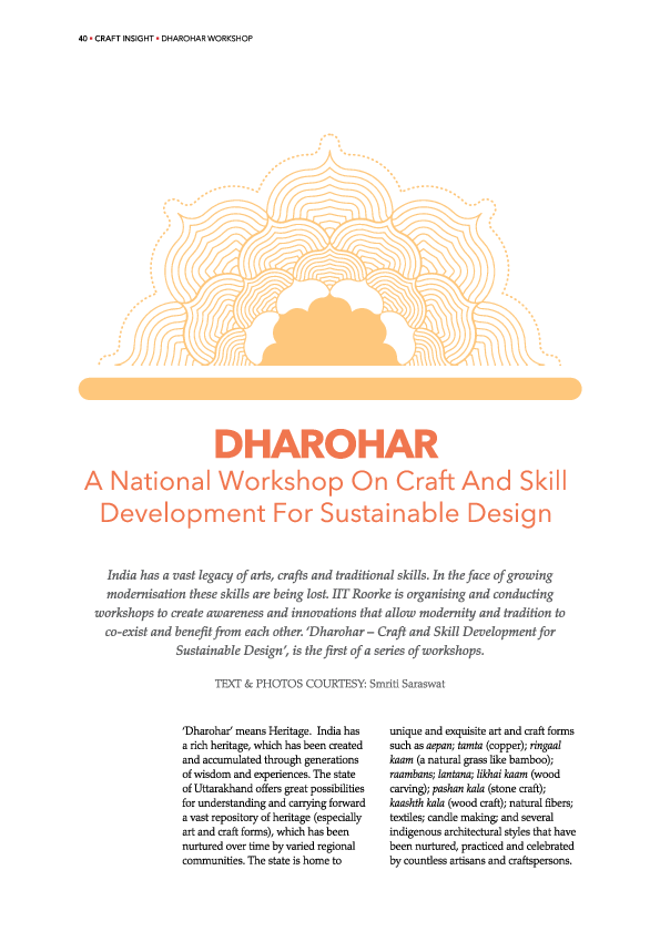 (PDF) Dharohar - A National Workshop on Craft and Skill Development for ...