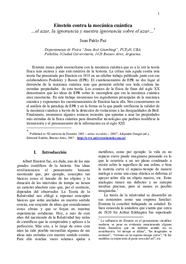 (PDF) paper einstein
