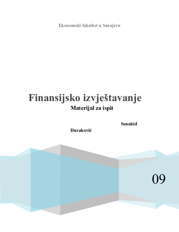 (PDF) Finansijsko izvjestavanje