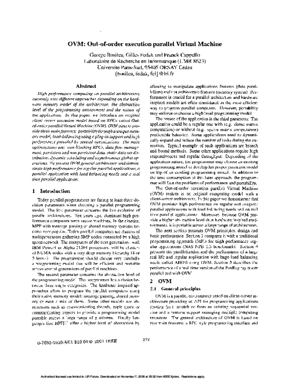 (PDF) OVM: Out-of-order execution parallel virtual machine