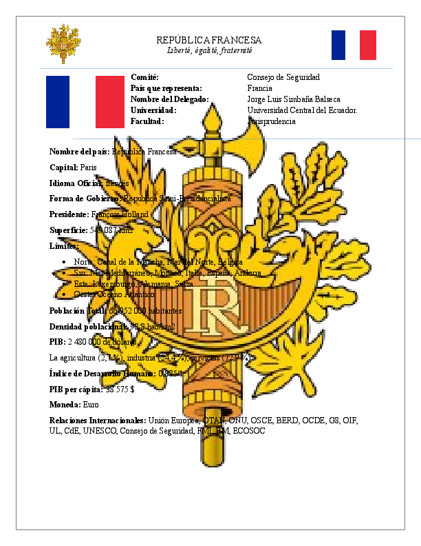 (DOC) FRANCIA posicion oficial