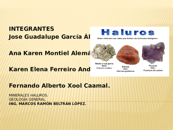 (PPT) Presentacion haluros