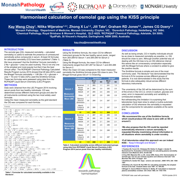 (PPT) HARMONISED CALCULATION OF OSMOLAL GAP USING THE KISS PRINCIPLE