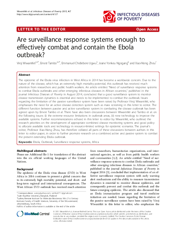 (PDF) Are surveillance response systems enough to effectively combat ...